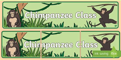 Chimpanzee Class Display Banner Teacher Made Twinkl