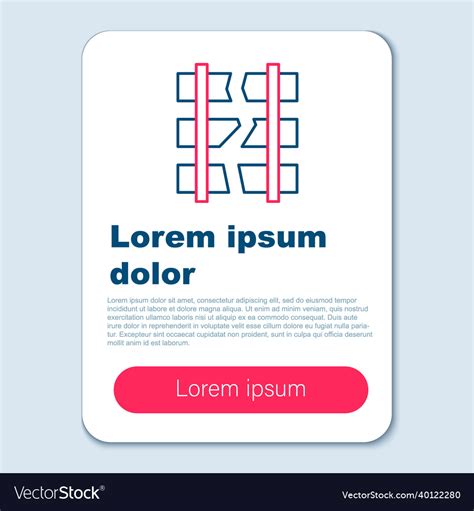 Line Broken Or Cracked Rails On A Railway Icon Vector Image
