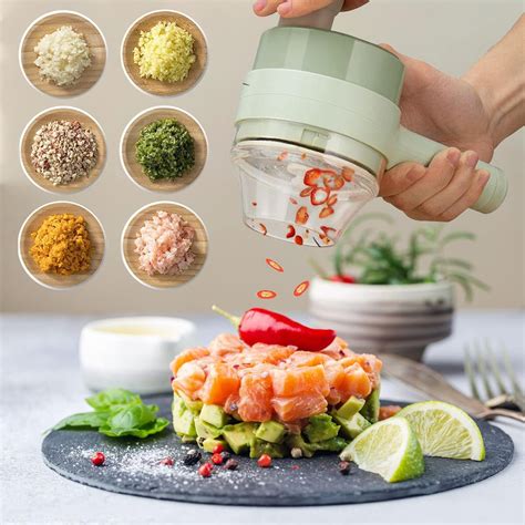 Linlin Electric Vegetable Cutter Set 200ml Food Processor Hand Held
