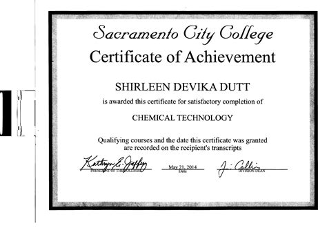 Chemical Technology Certificate Ppt