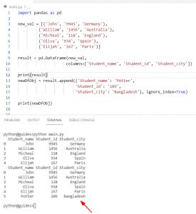 Add Row To Dataframe Python Pandas Python Guides