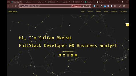 Sultan B Bkerat On Linkedin Reactjs Webdevelopment Portfolio