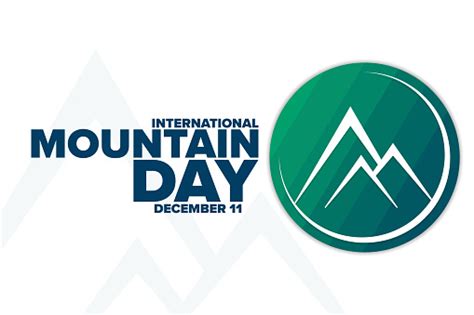 국제 산의 날 12월 11일 휴일 개념 배경 배너 카드 텍스트 비문이있는 포스터용 템플릿 벡터 Eps10 그림입니다 11에 대한