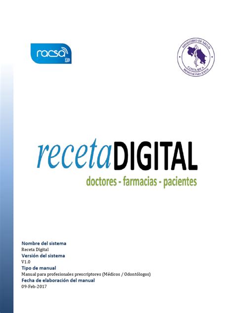 Manual Prescriptores Receta Digital Pdf Farmacia Medicamentos Con