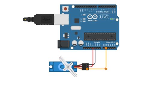 circuit design servomotor arduino tinkercad