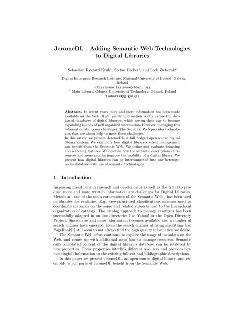 pdf jeromedl adding semantic web technologies to digital libraries