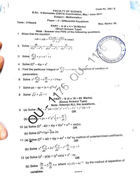 maths sem 2 pyq s pdf equations mathematical objects