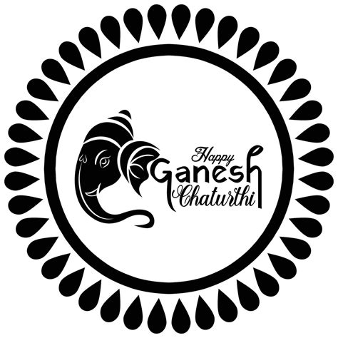 Happy Ganesh Chaturthi Festival Wishing Card 37052291 Vector Art At