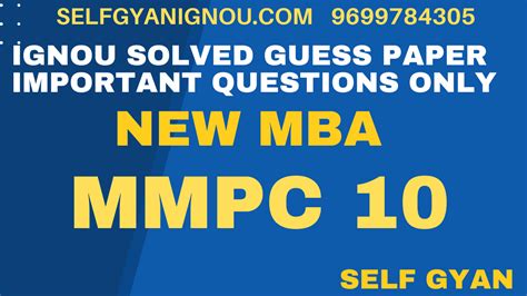 Mmpc Important Questions Solved Guess Paper