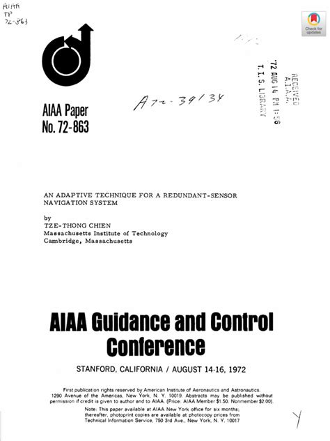 An Adaptive Technique For A Redundant Sensor Navigation System Pdf