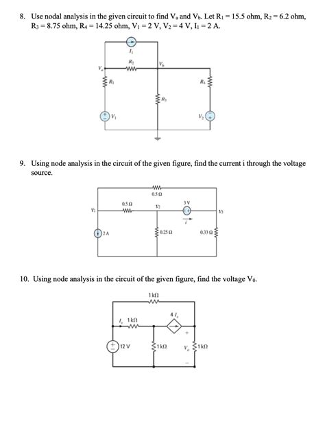 Solved Use Nodal Analysis In The Given Circuit To Find Va Chegg