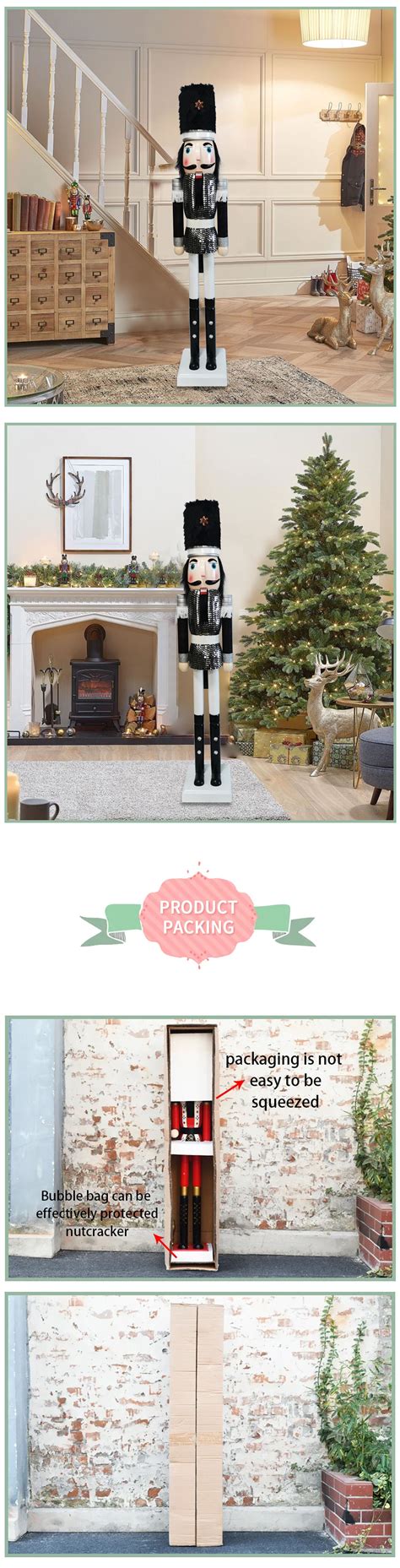 Custom Size Wooden Crafts Cartoon Christmas Decoration Nutcracker 120