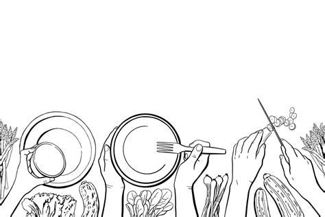 Cooking Classes Template With Human Hands Cook Food Top View Banner