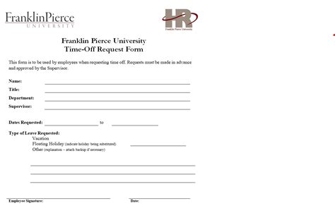 19 Official Time Off Request Form Templates Word Excel Samples