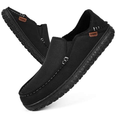 Longbay Mens Moccasin Slippers Comfy Memory Foam House Shoes For