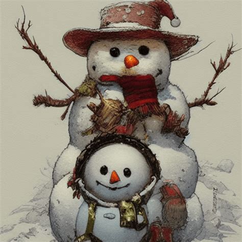 Anthropomorphic Snowman Rmadewithcfspark
