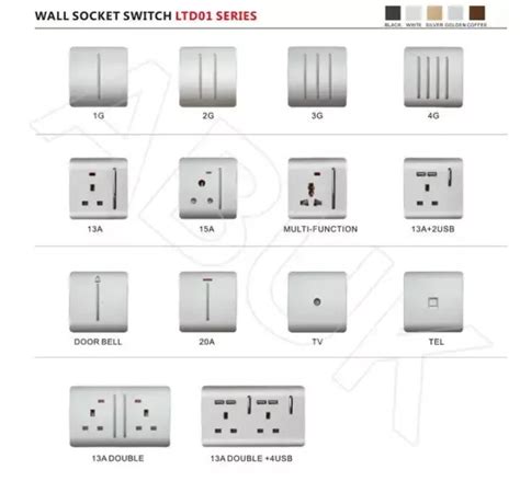 PIANO PUSH BUTTON Touch Light Electric Wall Switch And Sockets 5 00 PicClick UK