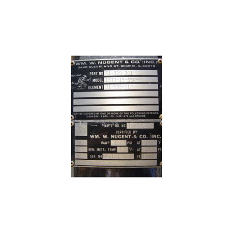 Nugent Process Filter Stainless Steel For Sale Buys And Sells Jm