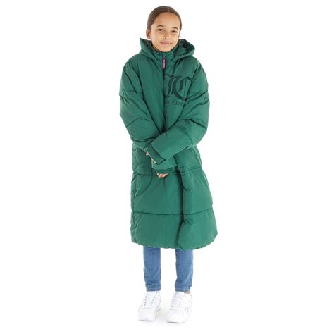 Buy Juicy Couture Girls Longline Puffa Coat Trekking Green
