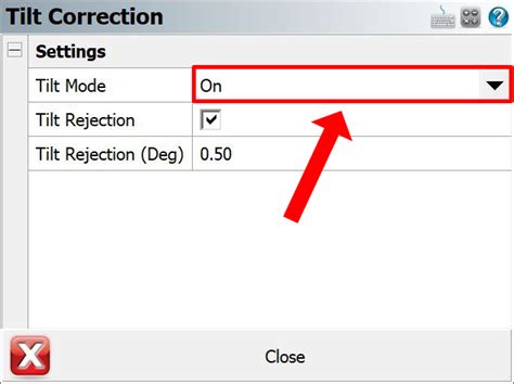 Enable Or Disable The S631 Tilt Sensor Survey Assistant