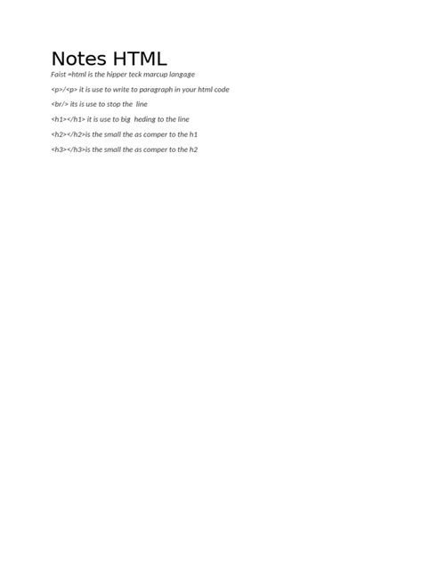 Notes Html Pdf