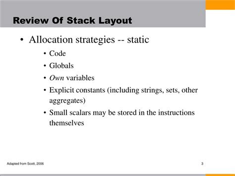 Ppt Chapter 8 Subroutines And Control Abstraction Powerpoint