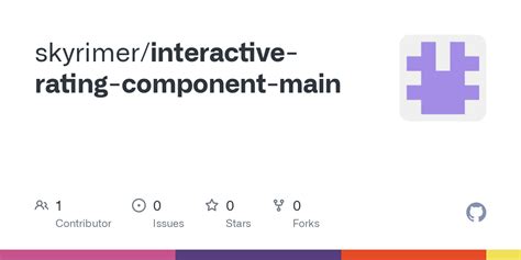 Github Skyrimerinteractive Rating Component Main