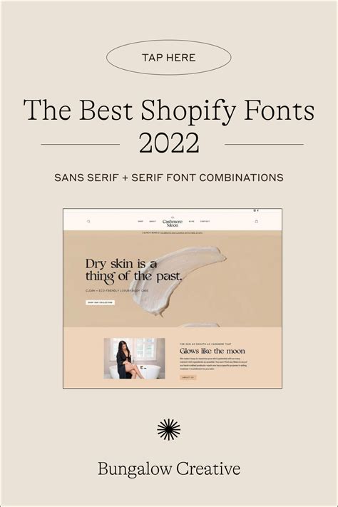 The Best Shopify Fonts Sans Serif Serif Font Combinations Bungalow Creative Font