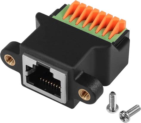 Amazon.com: QIANRENON RJ45 Female Quick Connect Solderless Mount ...