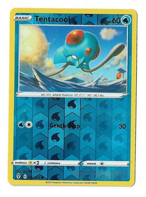 Tentacool Reverse Holo 26 Prices Pokemon Evolving Skies Pokemon