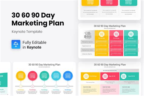 30 60 90 Day Marketing Plan Keynote Template Nulivo Market