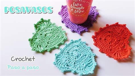 Como tejer posavasos a crochet ganchillo en forma de corazón para San