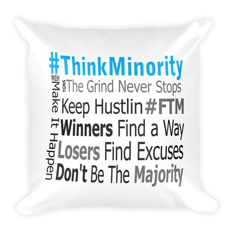 Minority Mindset® Quotes Pillow Minority Mindset Store