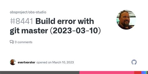 Build Error With Git Master 2023 03 10 Issue 8441 Obsproject Obs