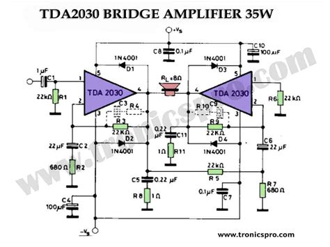 Tda2030 Amplifier Single Supply Circuit Diagram Tronicspro 46 Off