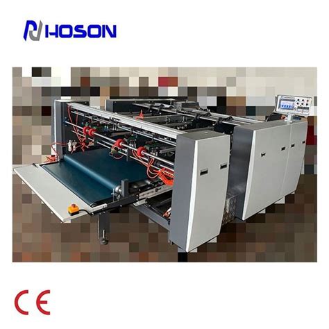 China Semi Automatic Two Sheets A B Corrugated Carton Box Folding Gluing Machine Manufacturers