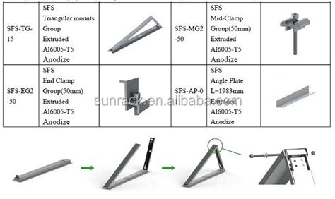 Solar Ballasted Roof Mounting Systems Triangular Solar Panel Fixing
