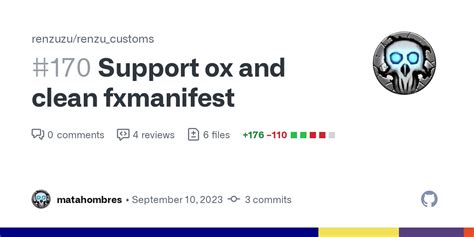 Support Ox And Clean Fxmanifest By Matahombres · Pull Request 170