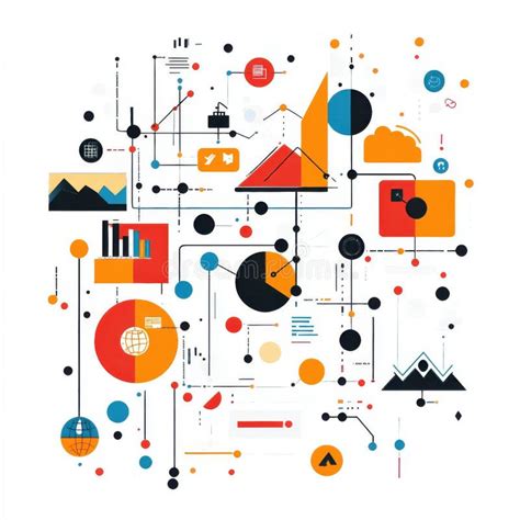 Abstract Data Visualization Network Global Business Analytics Isolated