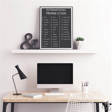 International Morse Code Poster Science Decor