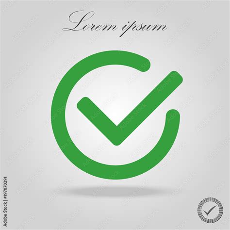 Green Check Mark Icon In A Circle Tick Symbol In Green Color Vector Illustration Stock Vector