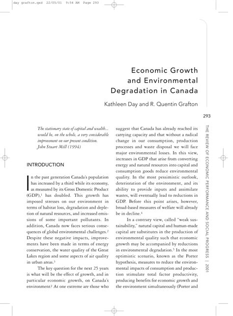 Pdf Economic Growth And Environmental Degradation In Canada