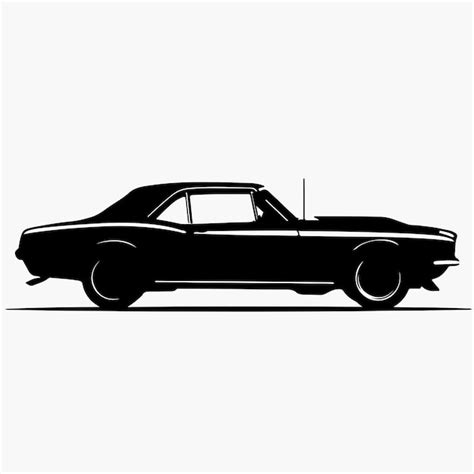 車の黒いシルエットと隔離された白い背景 Premium Ai生成ベクトル画像
