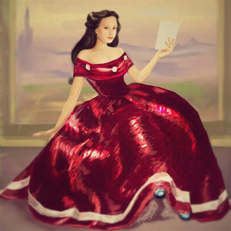 Девушка в красном платье рисунок