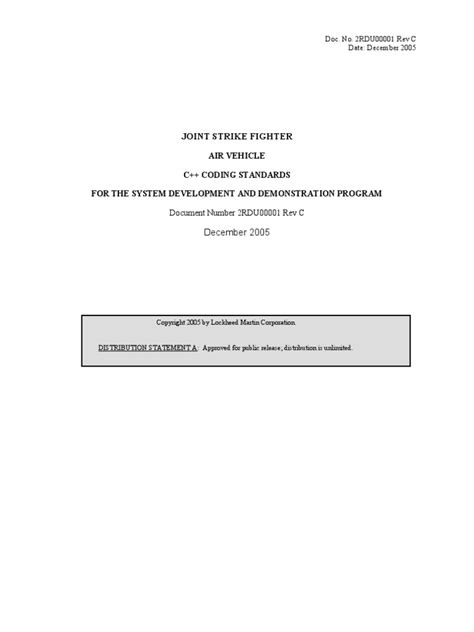 jsf av c coding standards rev c pdf c class computer