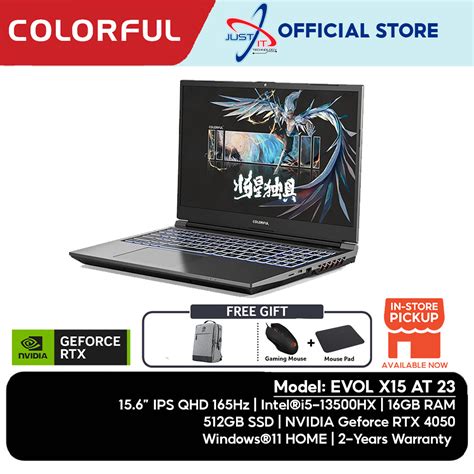 COLORFUL EVOL X15 AT 23 GAMING LAPTOP ( I5-13500HX 16GDR5 512SSD / RTX ...
