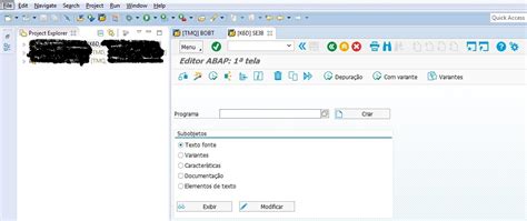 Abap Lab ABAP in Eclipse Como acessar as transações diretamente