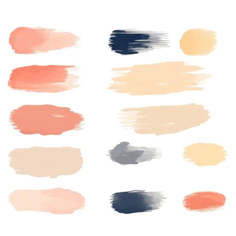 브러시 스트로크 세트 터 페인트 브러시 박스 텍스처 텍스트의 배경 프리미엄 벡터