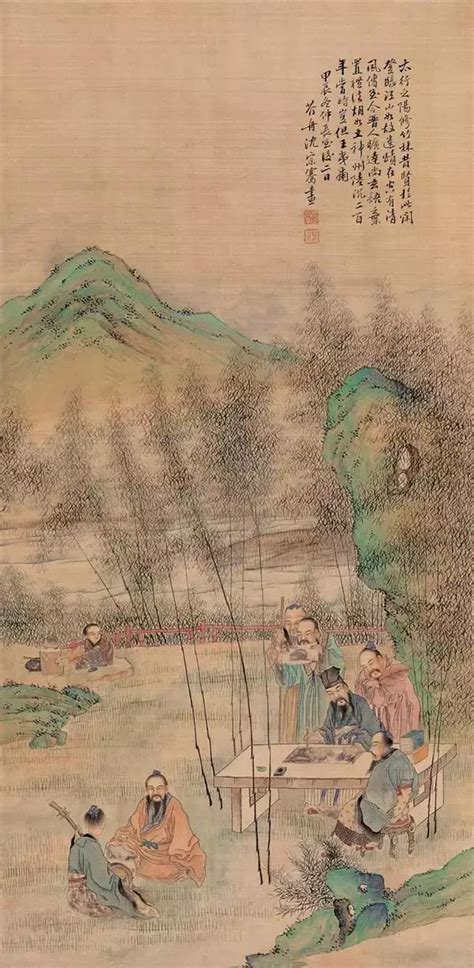 历代名家所绘竹林七贤图