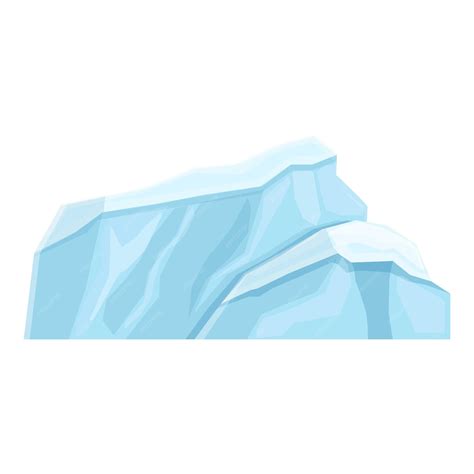 Desenho De ícone De Iceberg Da Antártica Vetor água Da Geleira De Gelo